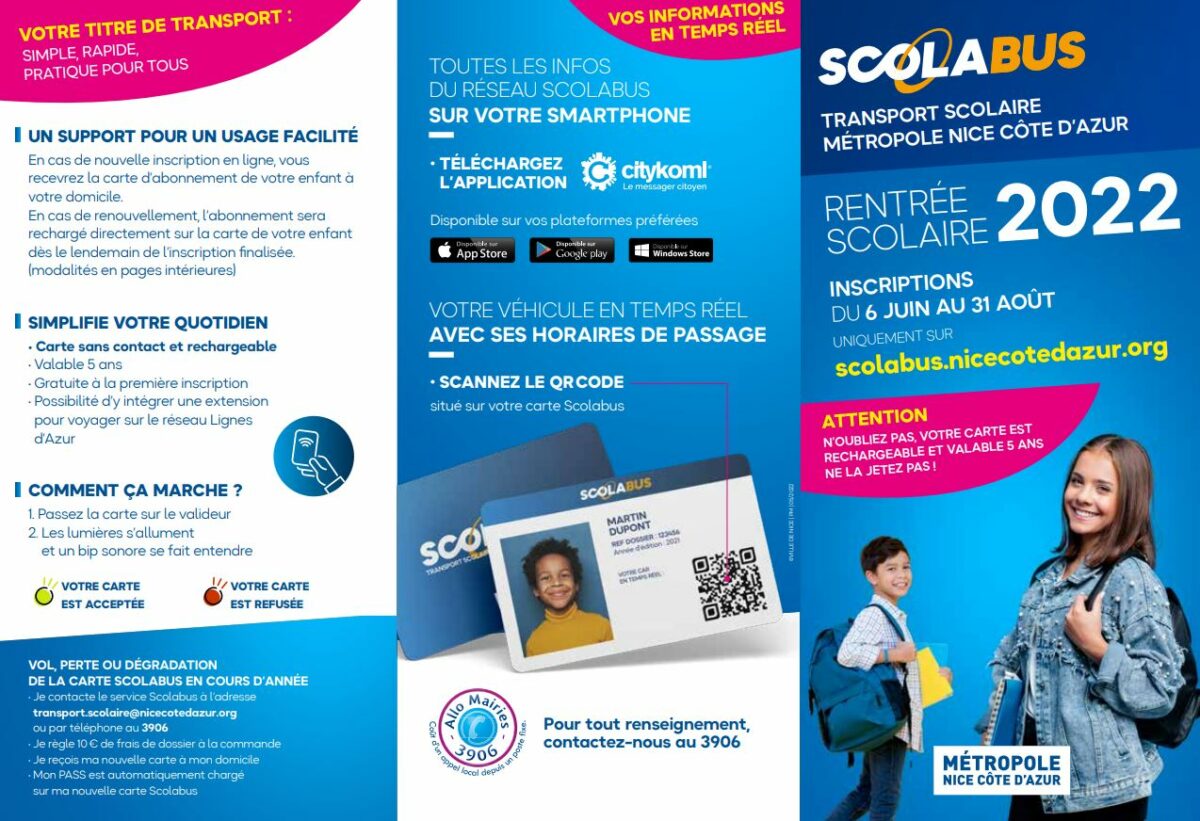 Informations pour les inscriptions au transport scolaire rentrée 2023/ ...